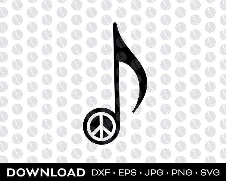 Music Note Peace Sign Svg Png Dxf Jpg Eps Download Cut - Etsy