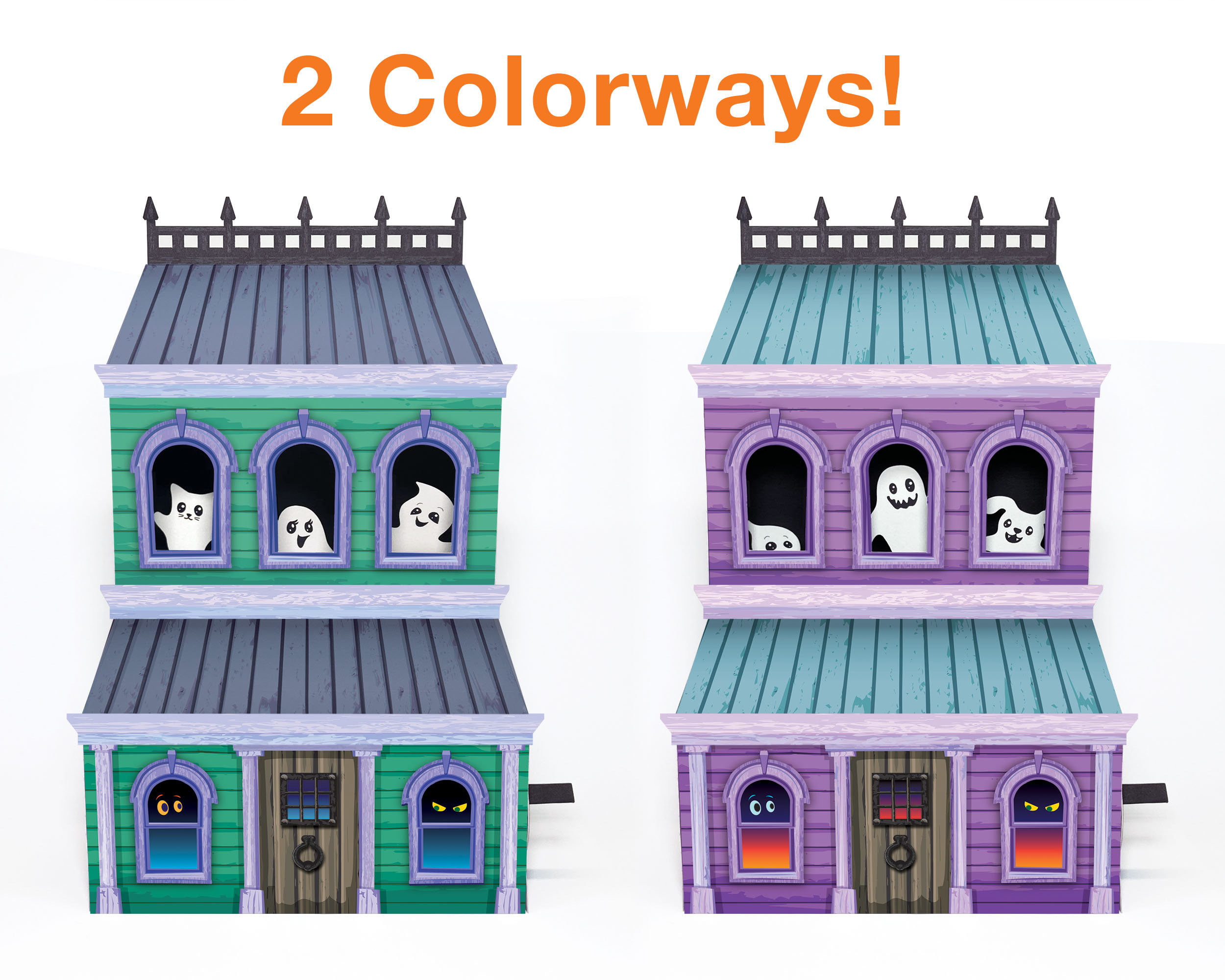 Bobbing Ghosts Haunted House SVG, DFX, PDF Download for Cricut or ...