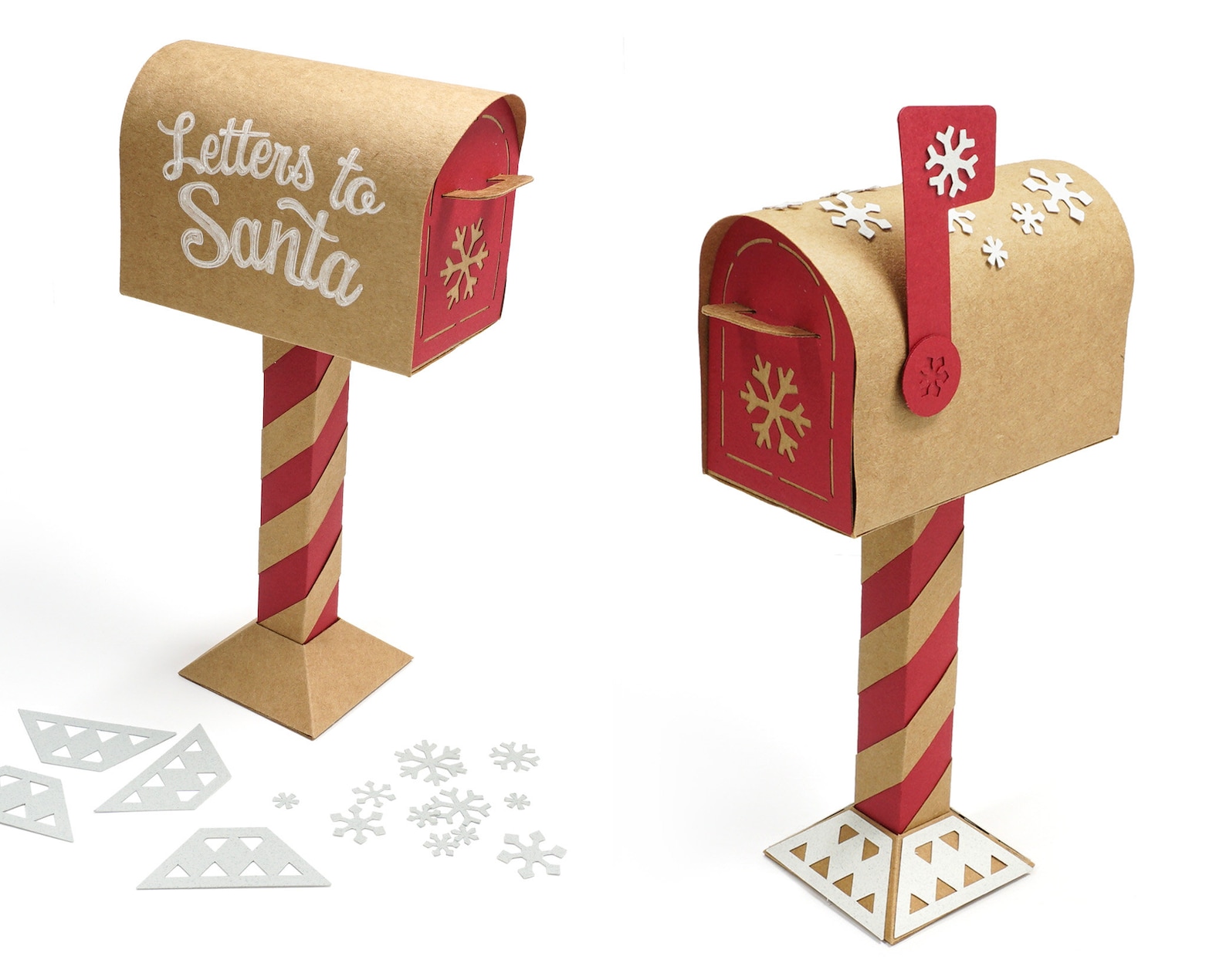 Letters to Santa Mailbox SVG, DXF With Printable Stationery Cardstock ...