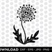 Dandelion Wildflower Peace Sign Svg, Png, Dxf, Png, Eps Download - Etsy
