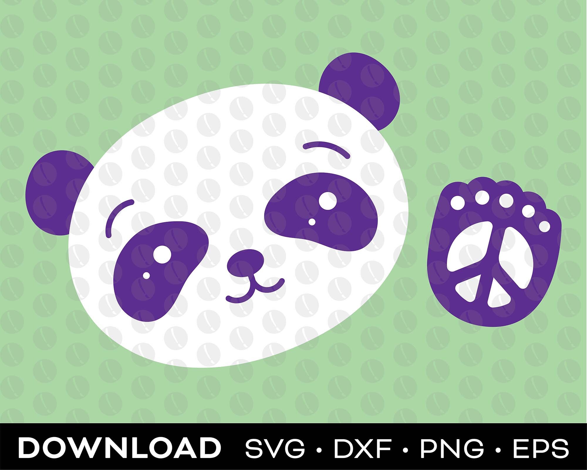 Panda Peace Sign Svg Png Eps Dxf - Etsy