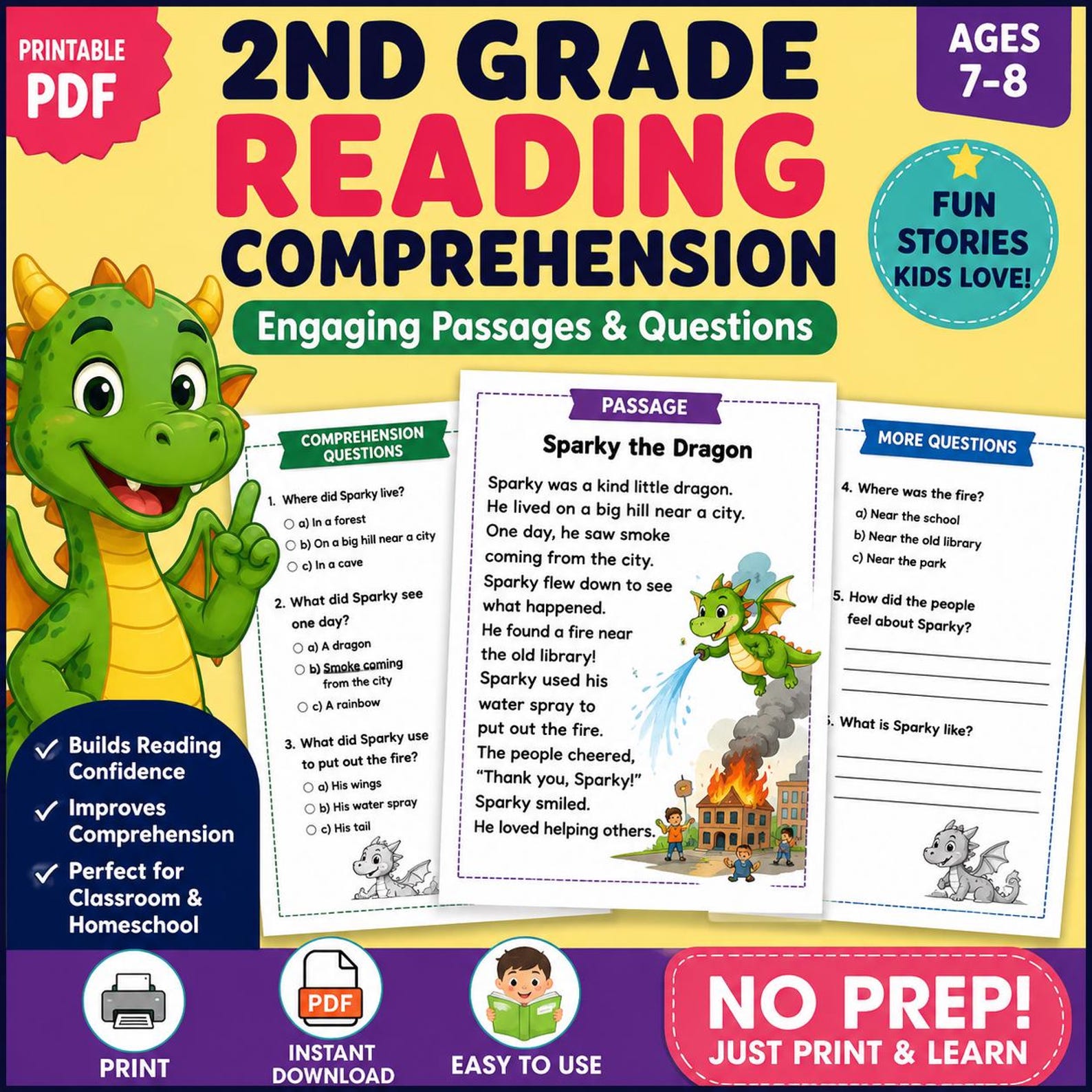 2nd Grade Reading Comprehension Worksheets | Printable Literacy ...