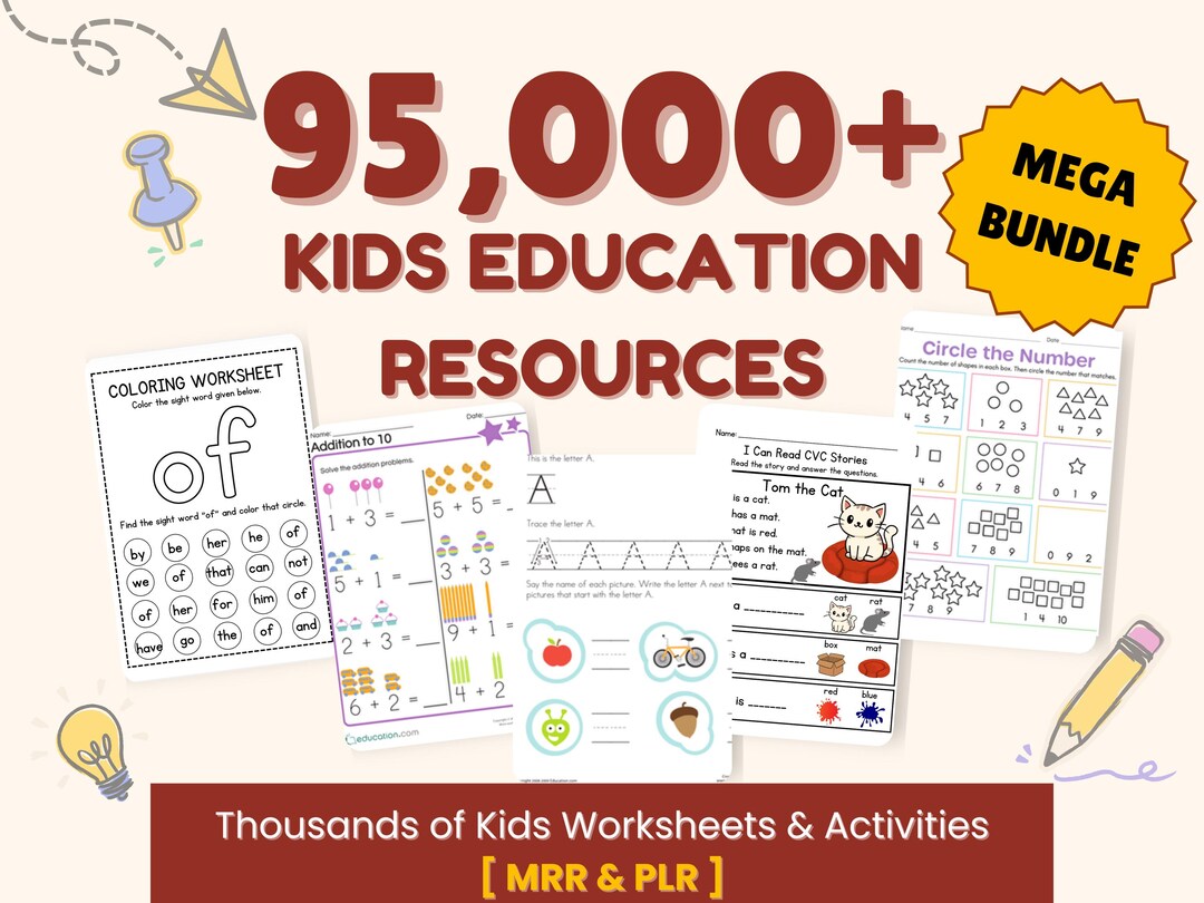95,000+ Kids Learning Activities Bundle | Homeschool & Classroom ...