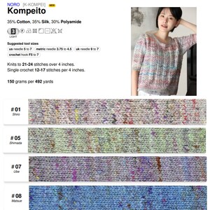 Kompeito Yarn by Noro - Free Pattern With Yarn Purchase - Etsy