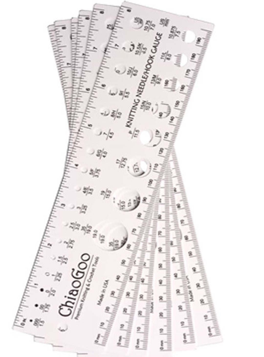 Chiaogoo - Needle Gauge and 8" (20cm) Ruler - Etsy