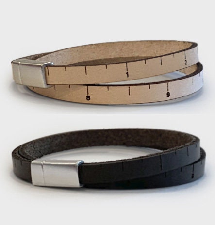 Wrist Rulers Leather Ruler Bracelets - Etsy