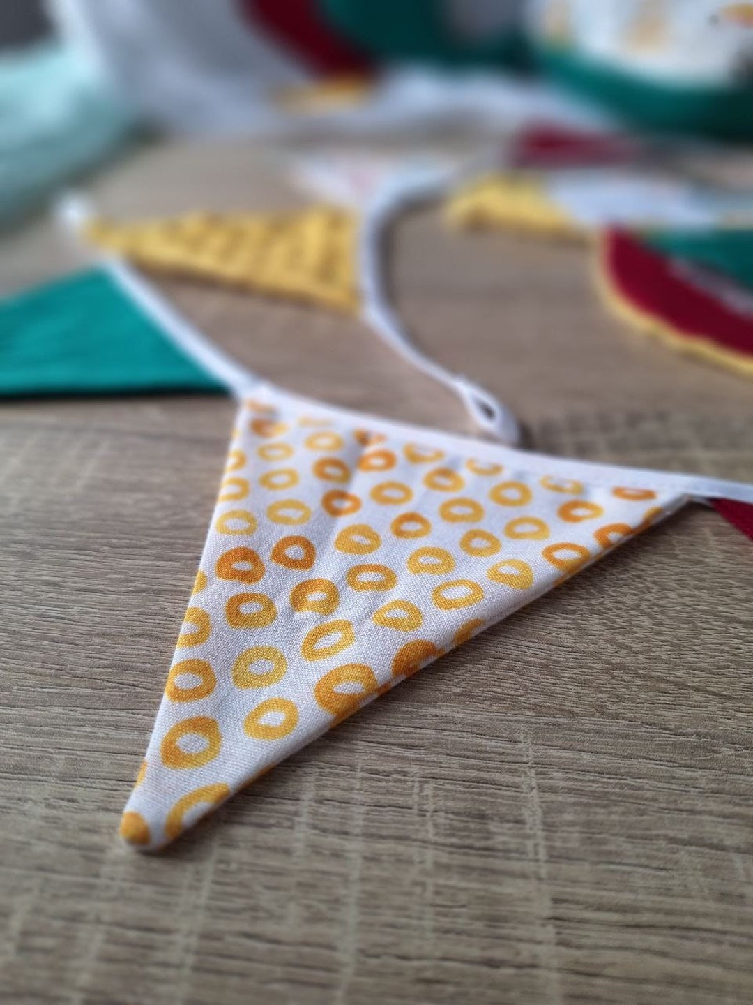 Garland of Tropical Fabric Pennants for Decorating a Baby Room or Child ...