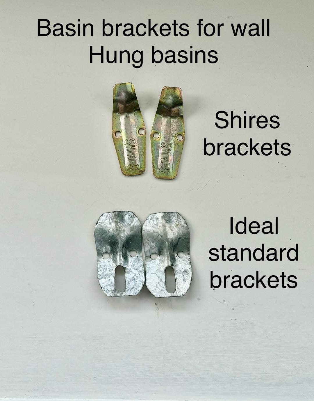 Basin Brackets for Wall Hung Basins Armitage or Shires Sold in Pairs ...
