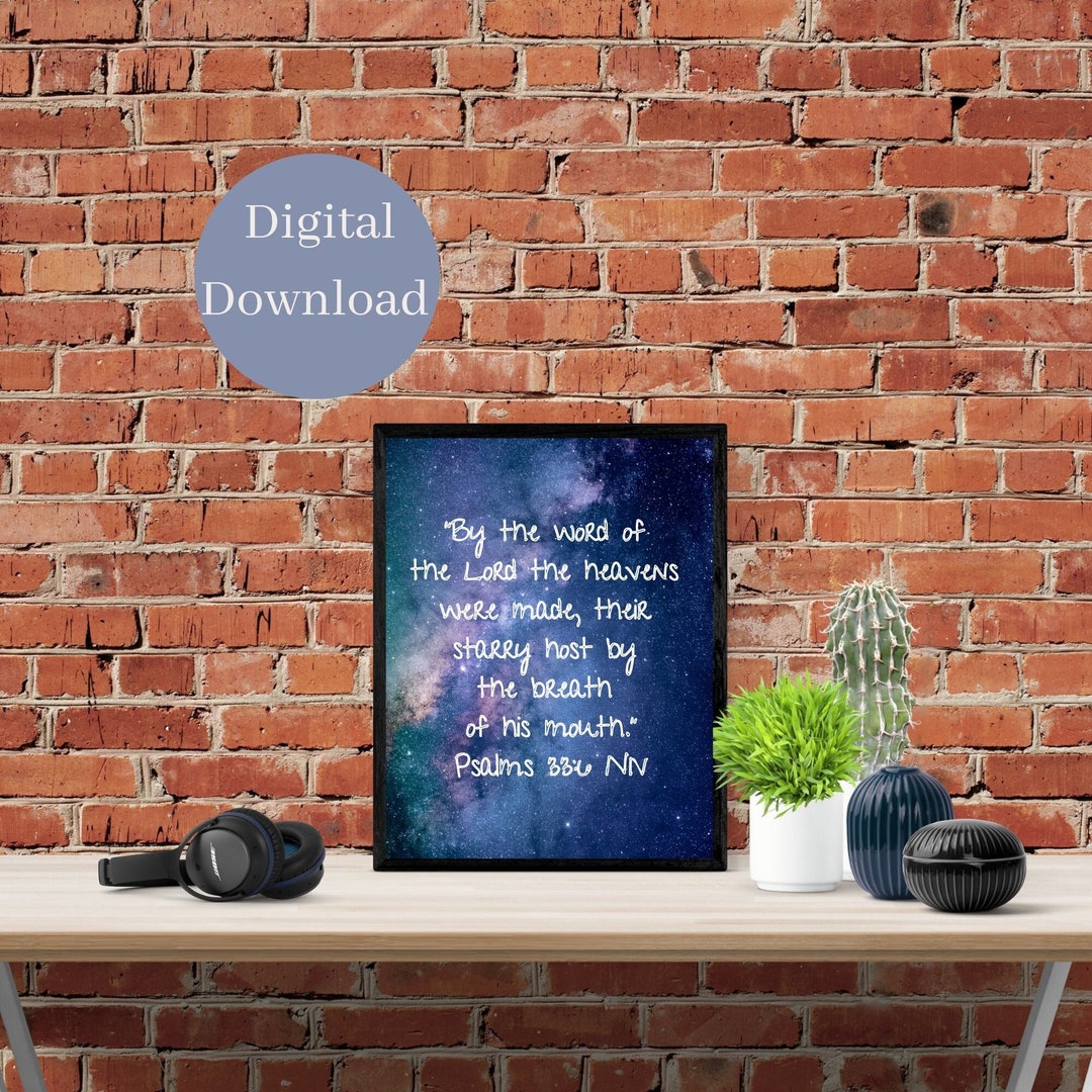 By the Word of the Lord Printable Wall Art, Inspirational Printable Pdf ...