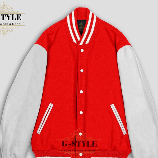 Brown Wool Bones Patches College Baseball Letterman Varsity Bomber ...