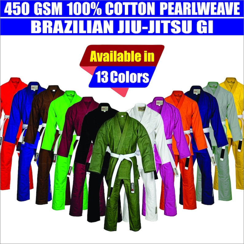 BJJ Gi Jiu-jitsu Gear Best Kimono Aikido MMA Boxing Uniform All Colors ...