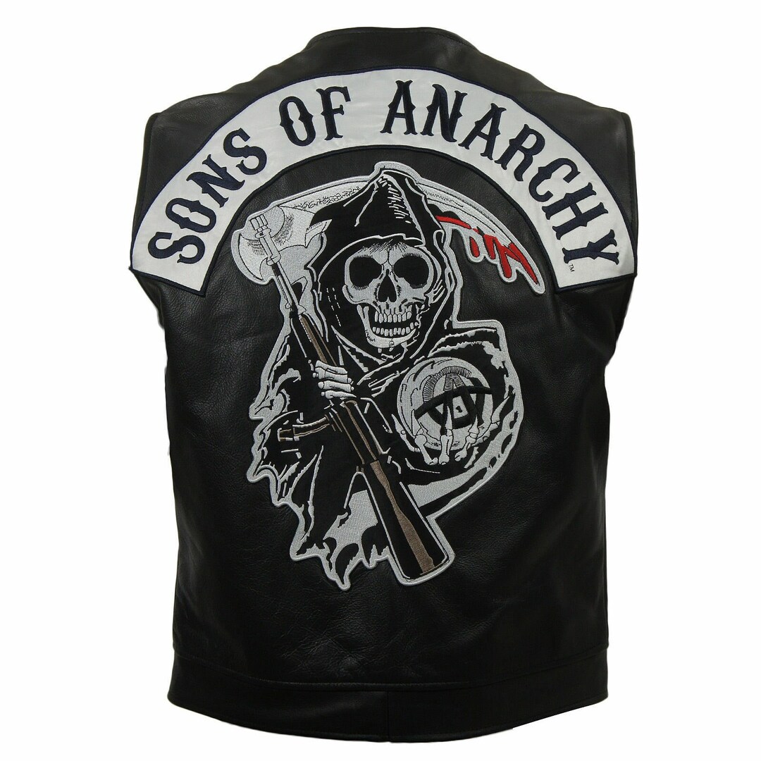 SOA Sons of Anarchy Leather Vest Jackets for Bike Motorcycle Riders - Etsy