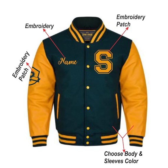Customized Varsity Letterman Baseball Jacket Custom Chenille - Etsy