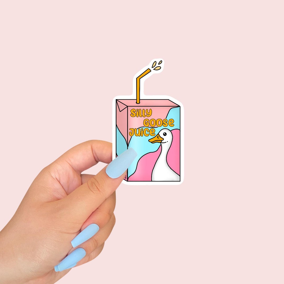 SILLY GOOSE JUICE Vinyl Sticker | Funny Meme Waterbottle Sticker ...