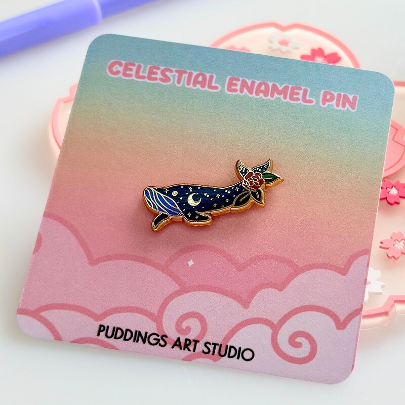 Whale Enamel Pin - Etsy
