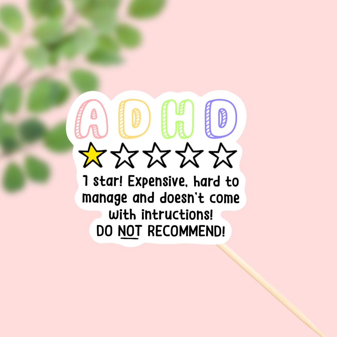 ADHD Sticker, Mental Health Awareness, Water Resistant for Journals ...