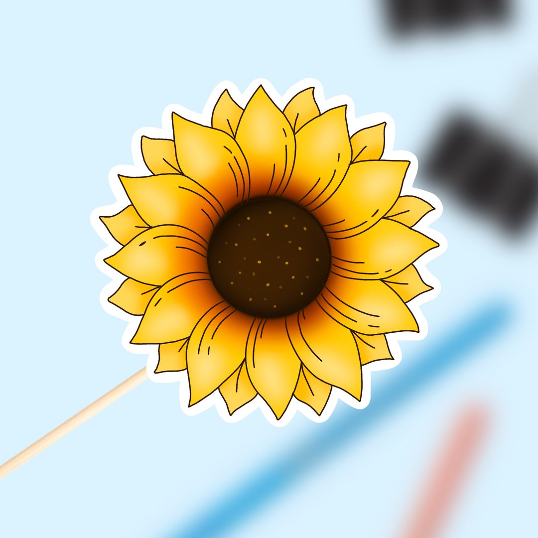 Sunflower Sticker, Matte, Holographic or Glossy, Funny Meme Sticker ...