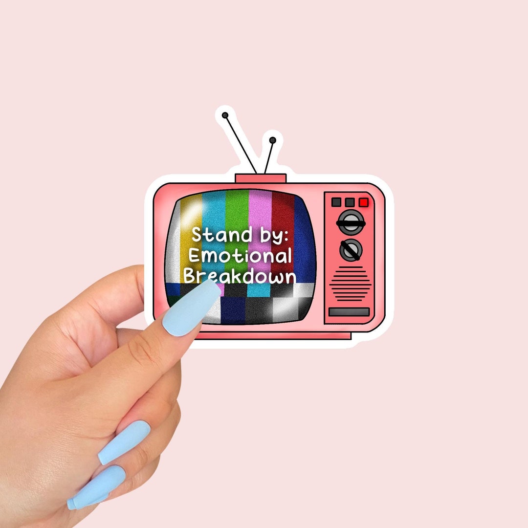 EMOTIONAL BREAKDOWN RETRO Sticker | Water Resistant | for Journals ...