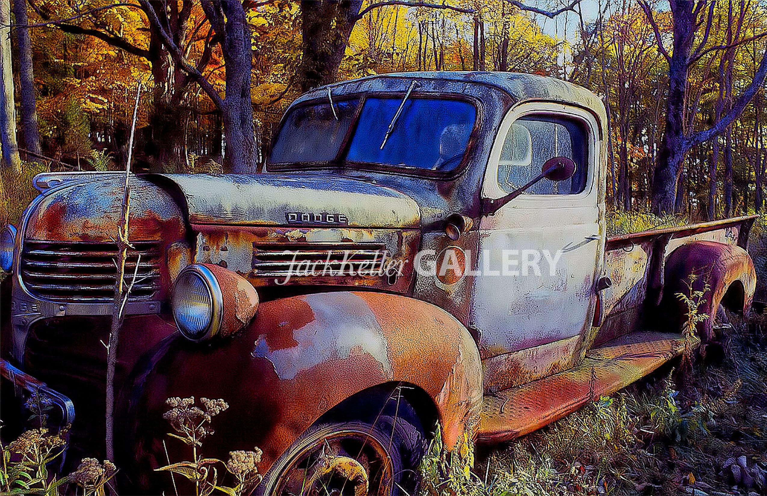 Retired Farm Hand, Old Dodge Truck, Antique Truck, Farm Vehicle Parked ...