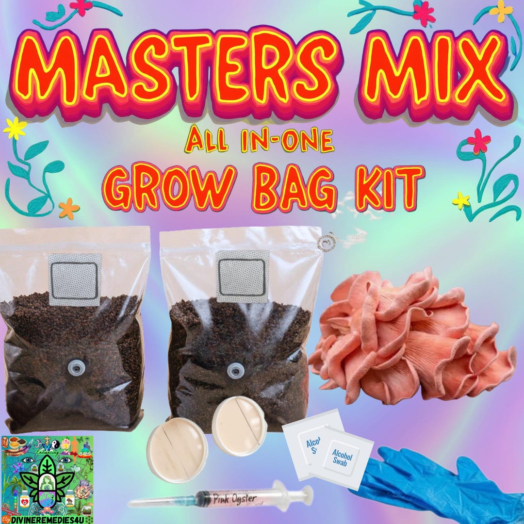 Mushroom Grow Kit – Masters Mix Substrate Block in Grow Bag+ YOUR ...