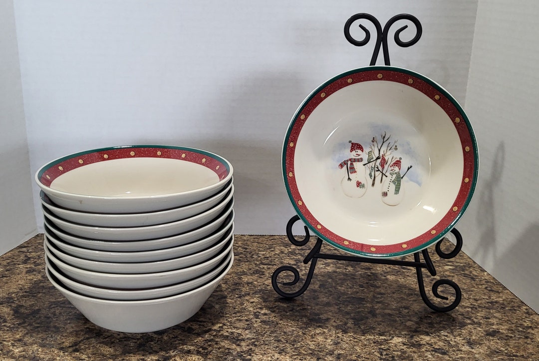 Set of 10 Royal Seasons RN2 Snowman Couple Cereal Bowls - Etsy