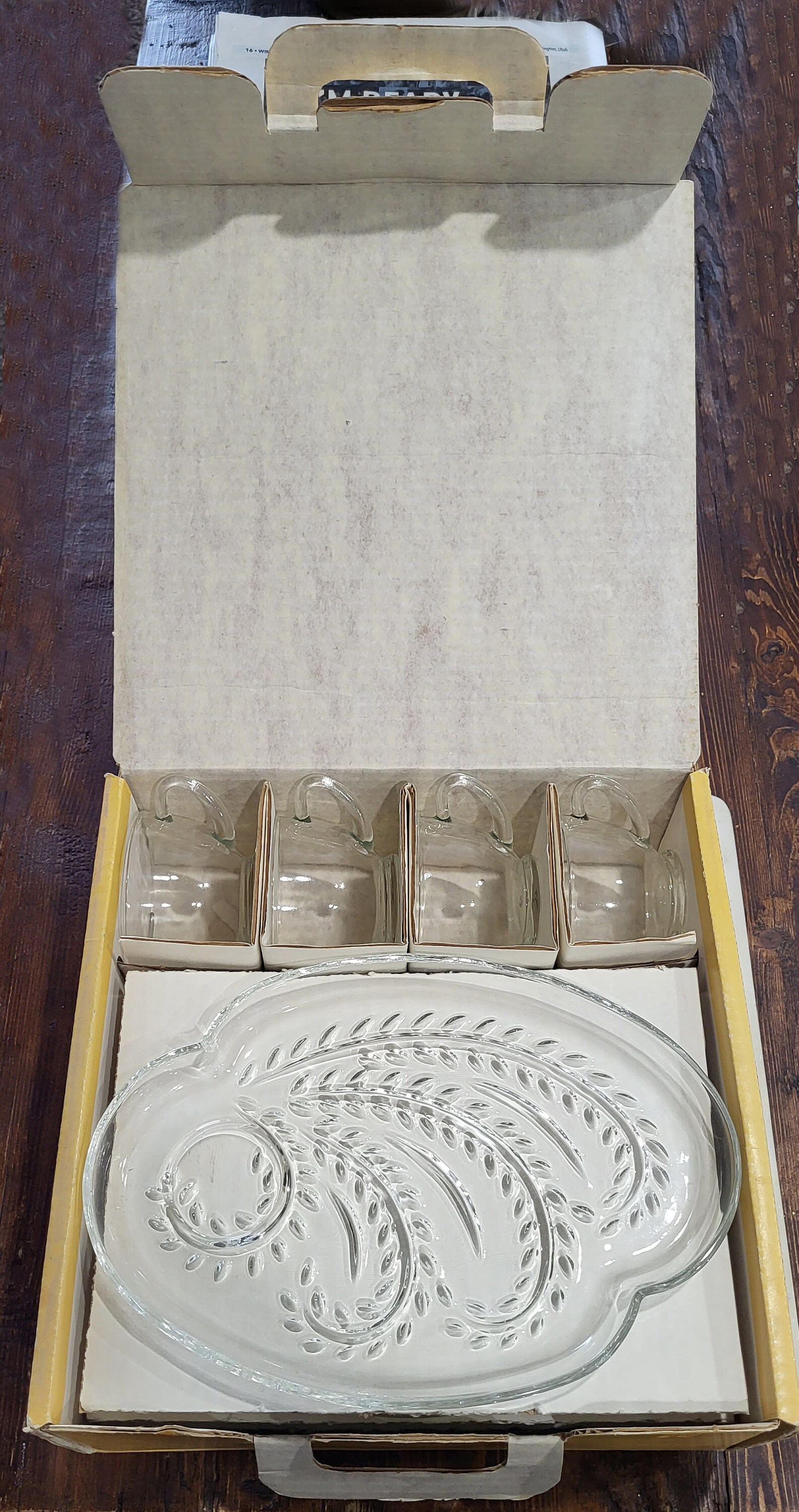 Homestead Snack Set From Federal Glass Co. Service for 4 in - Etsy