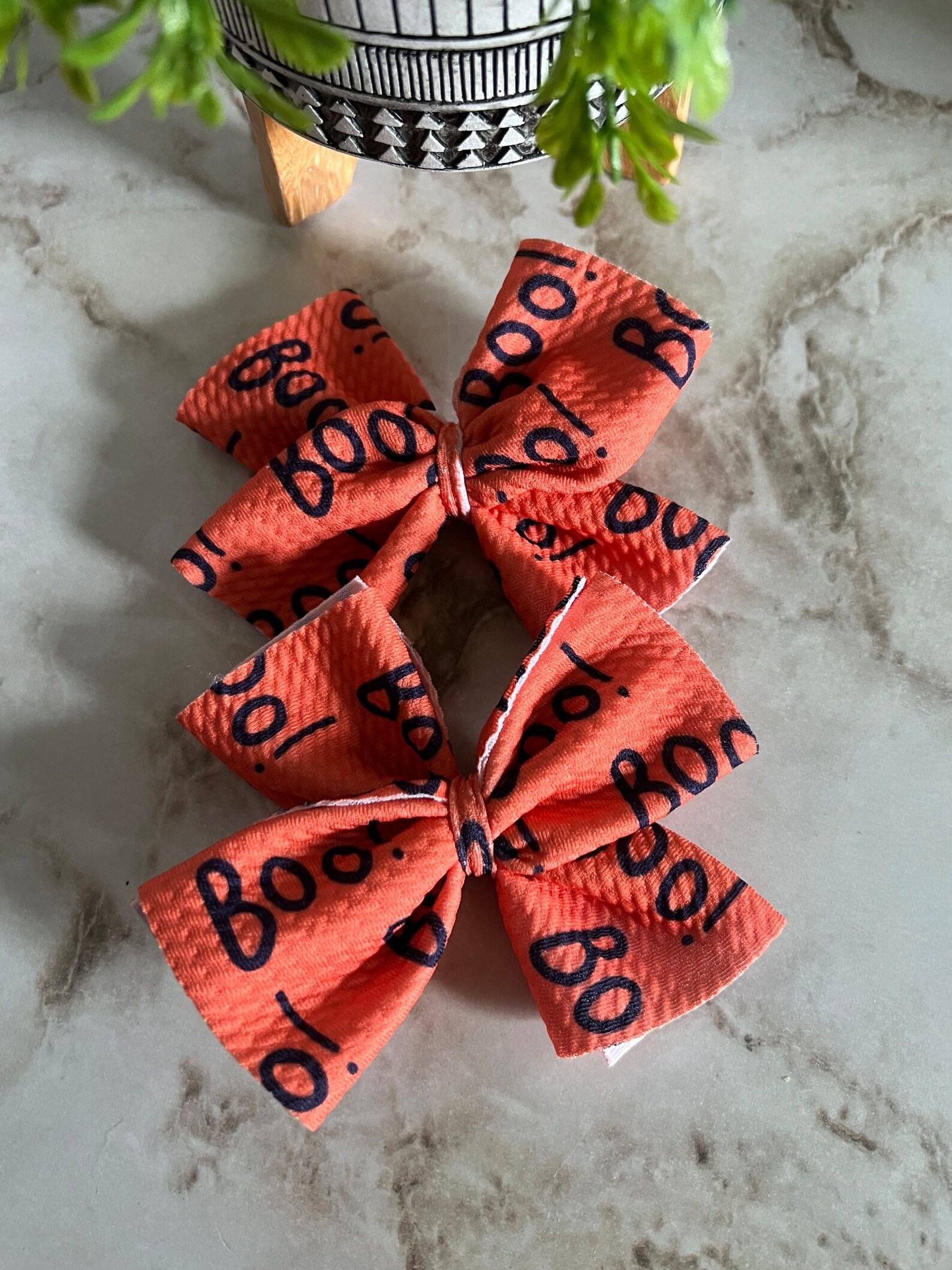 5’ Boo Bow on Nylon Headband - Etsy