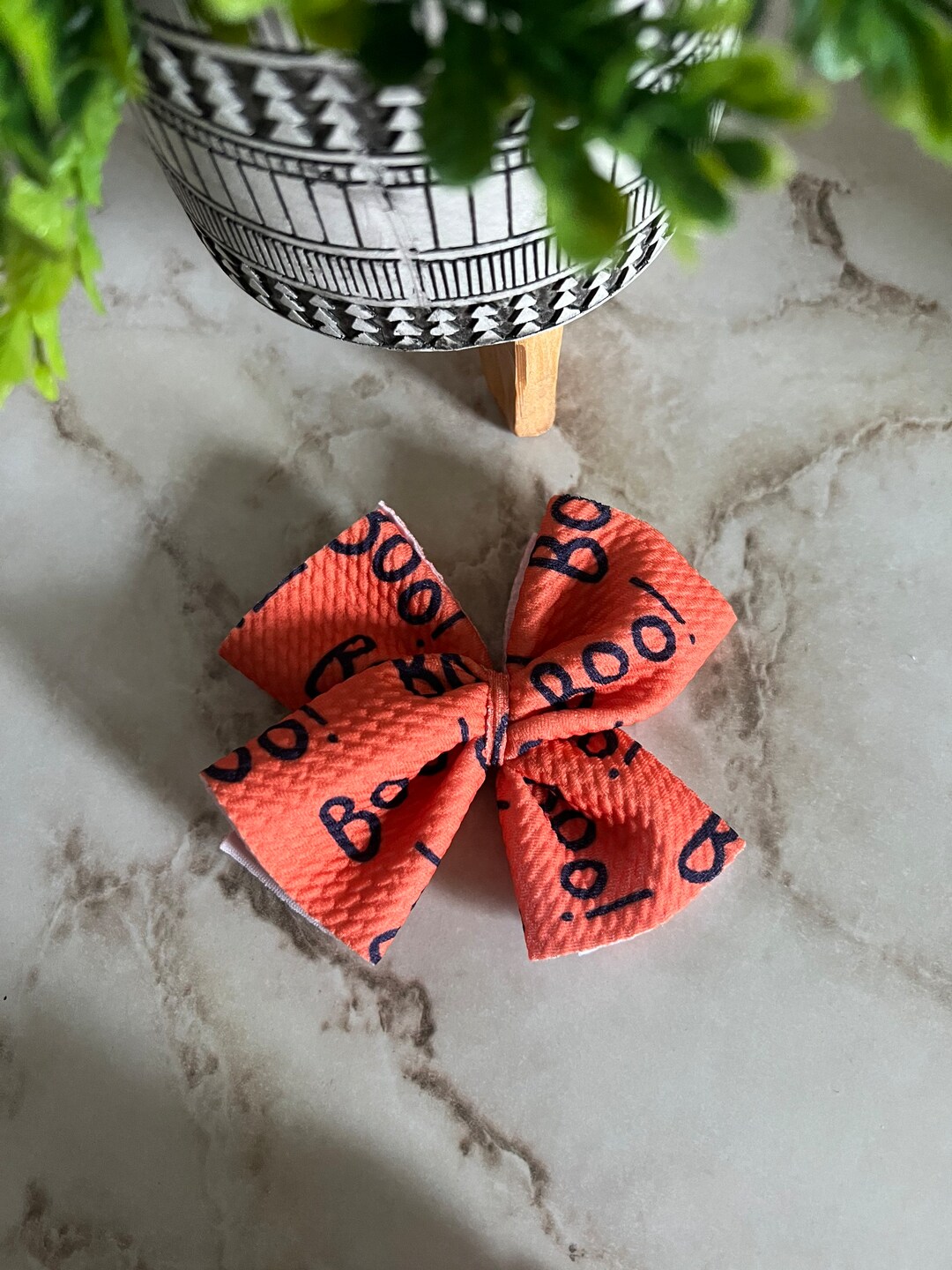5’ Boo Bow on Nylon Headband - Etsy