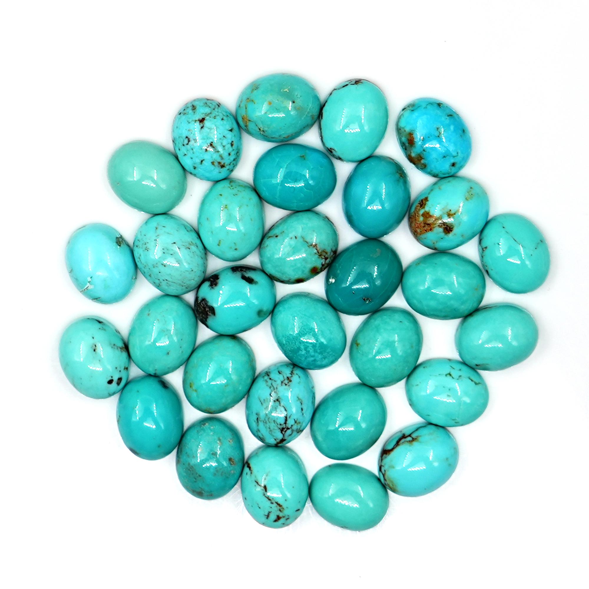 Natural Kingman Turquoise Cabochon Arizona Turquoise Flat Back Loose ...