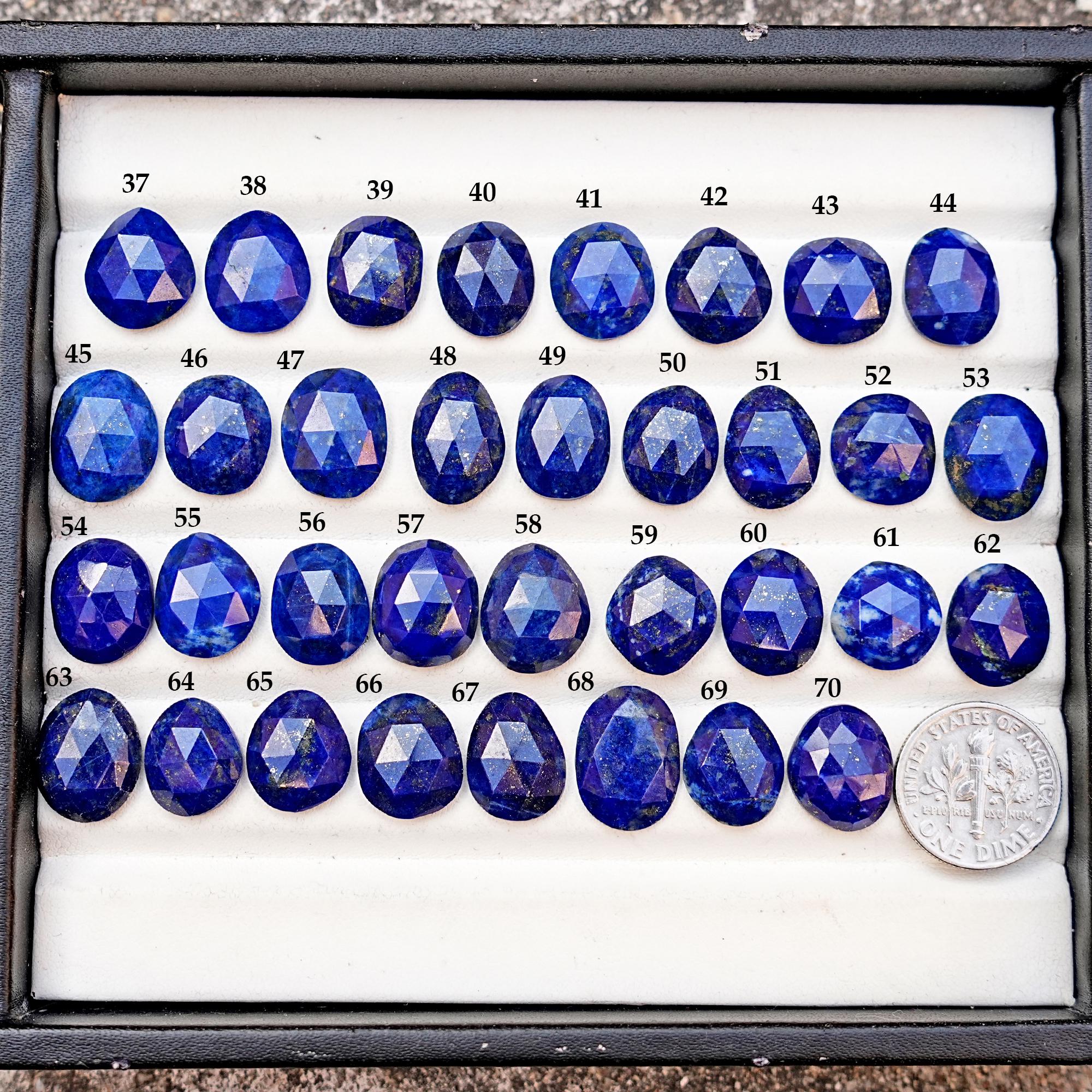 Lapis Lazuli Rose Cut Cabochon: Natural Flatback Loose Gemstones for ...