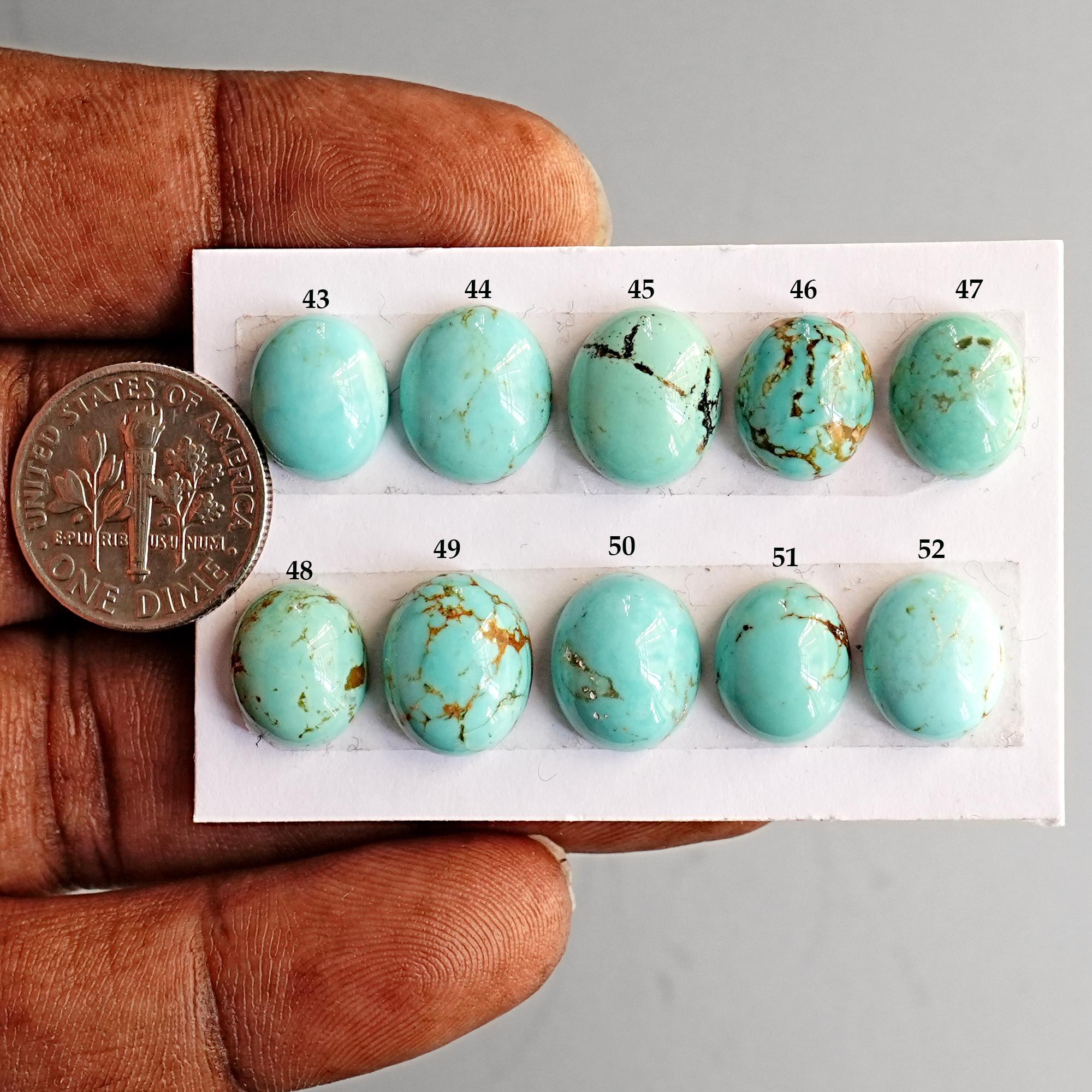 Natural Kingman Turquoise Cabochon: Arizona Turquoise Flatback Loose ...