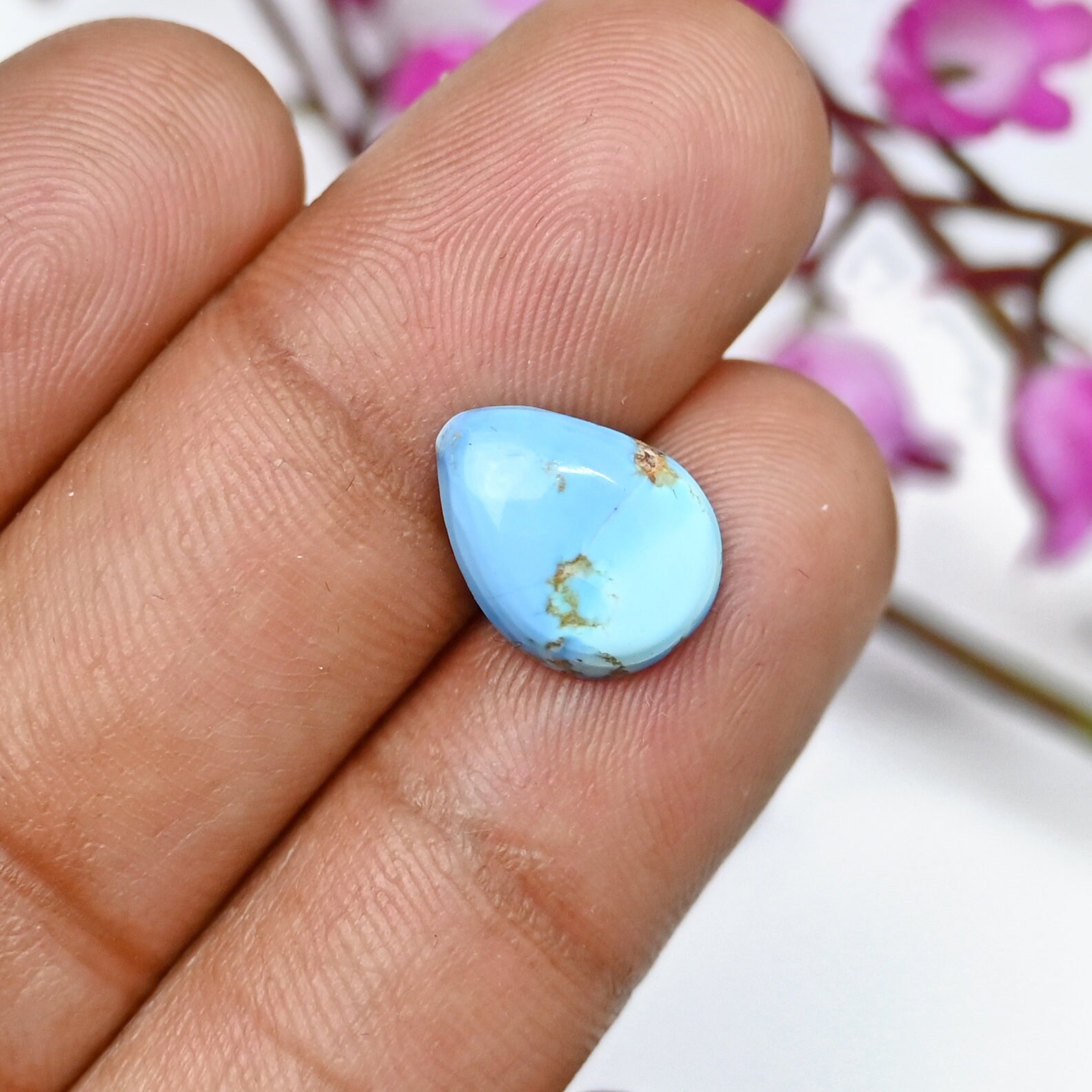 Rare Golden Hills Lavender Turquoise 14x9 Mm Flat Back Cabochon ...