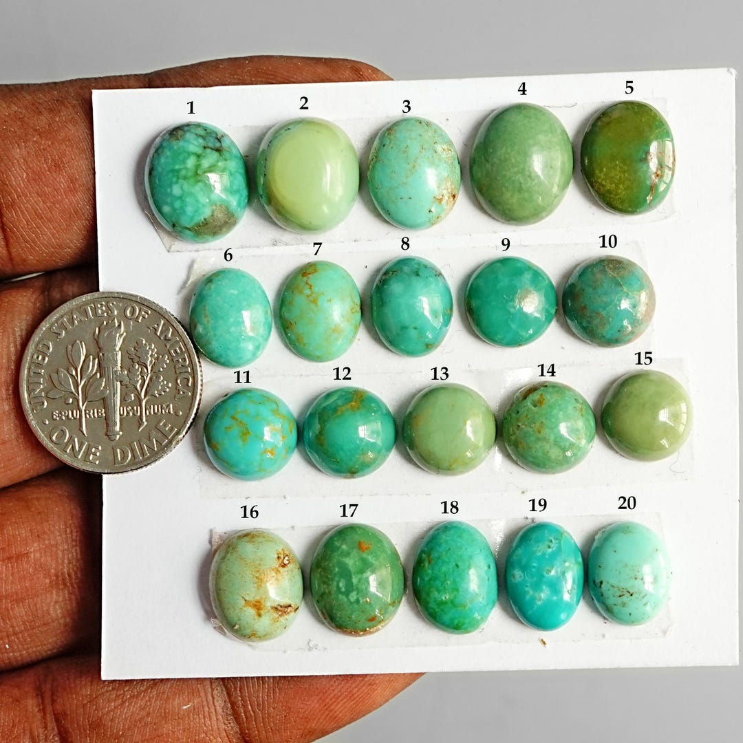 Kingman Turquoise Cabochon: Arizona Turquoise Natural Flatback Loose ...