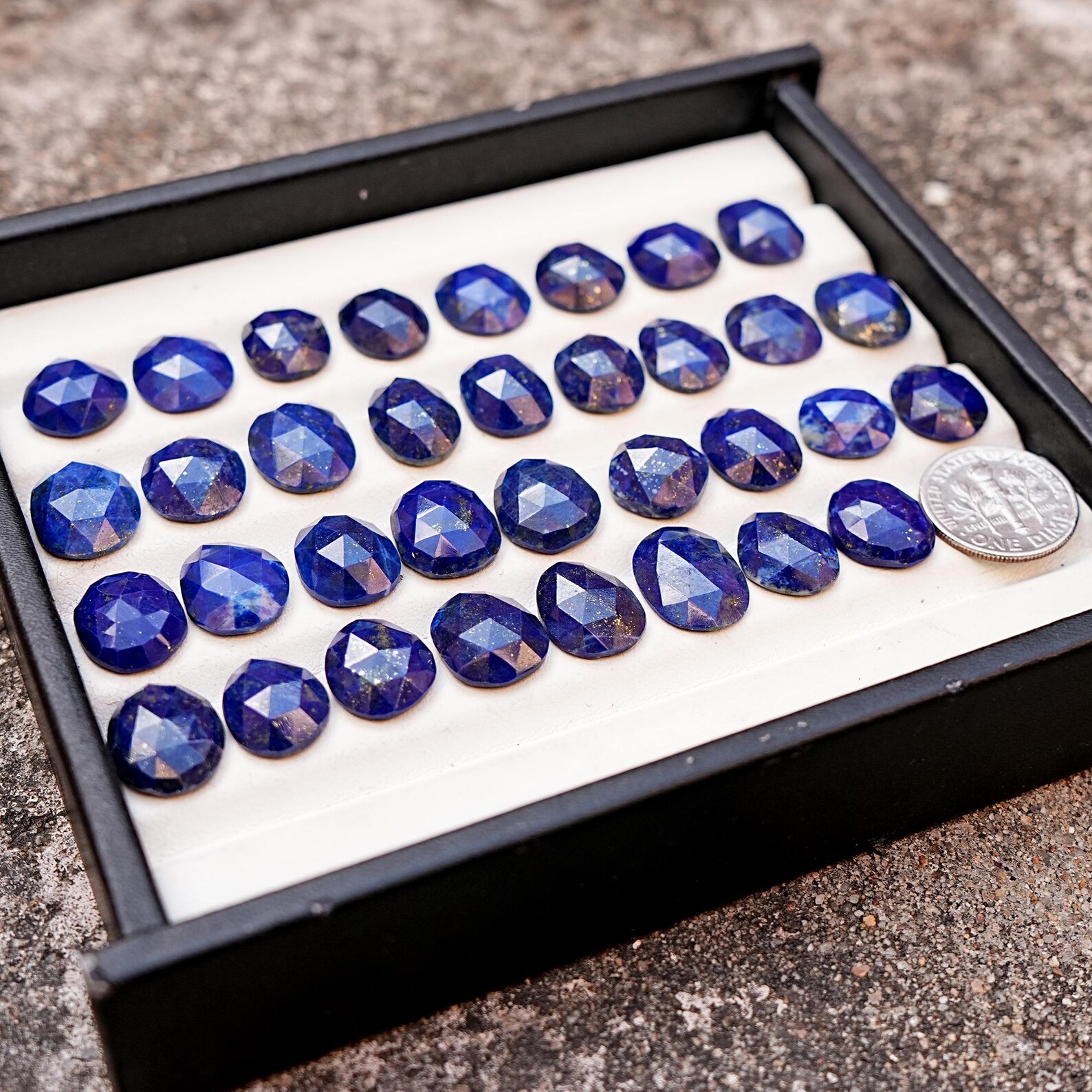 Lapis Lazuli Rose Cut Cabochon: Natural Flatback Loose Gemstones for ...