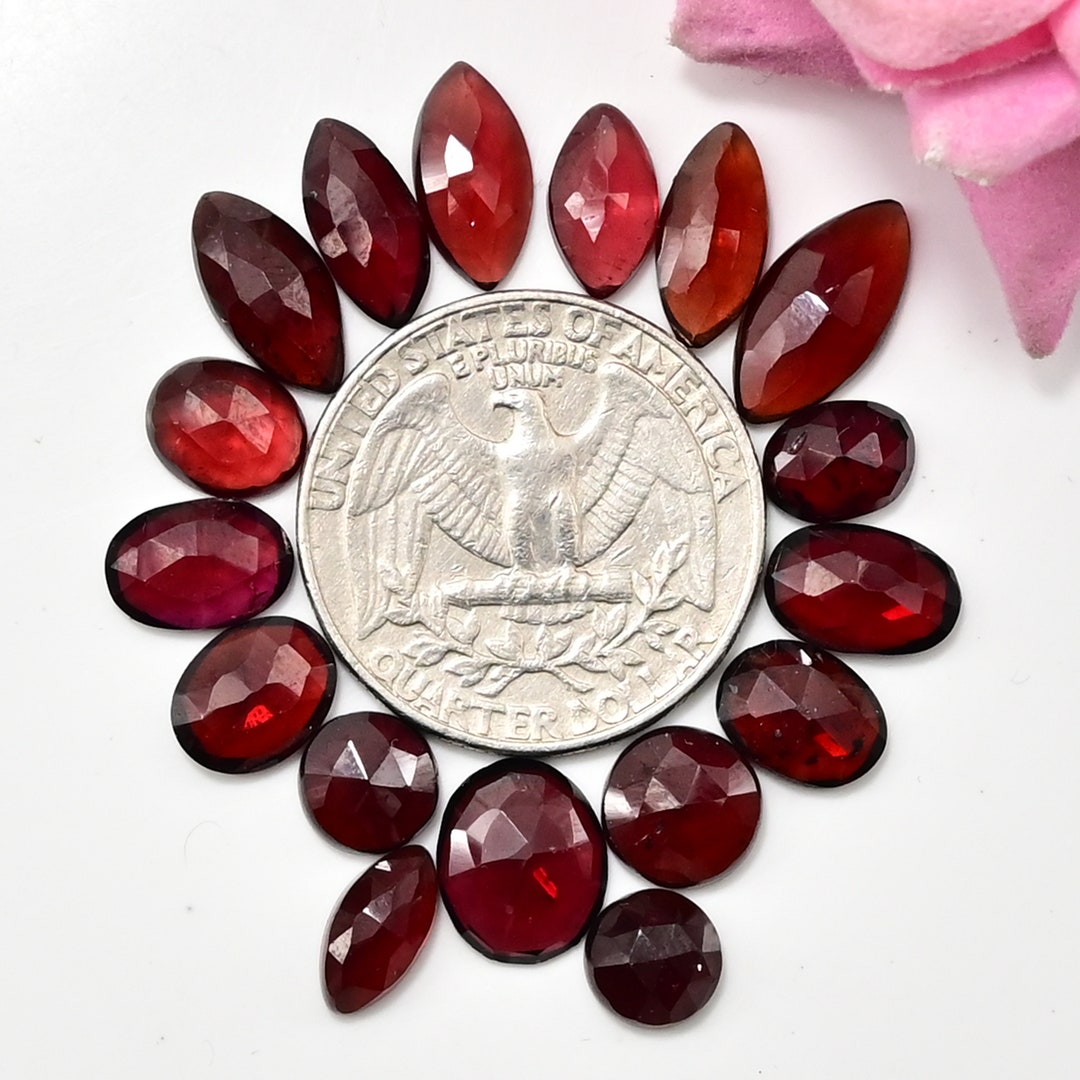 Garnet Freeform Rose Cut, Garnet Rosecuts, Garnet Cabochon, Garnet Rose ...