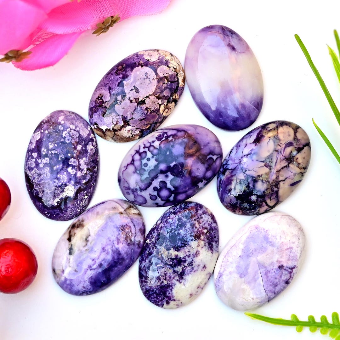 1x Rare Natural Tiffany Stone Smooth Cabochon Oval Shape 25x17mm ...