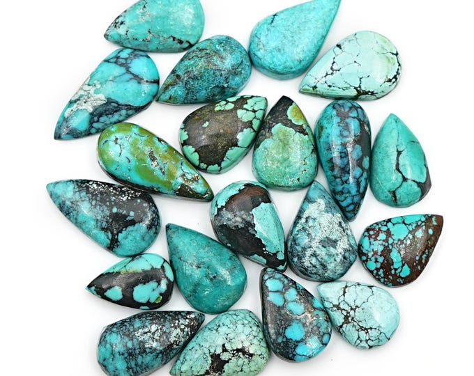 Natural Tibetan Turquoise Cabochon Gemstone for Jewelry Making, Pendant ...