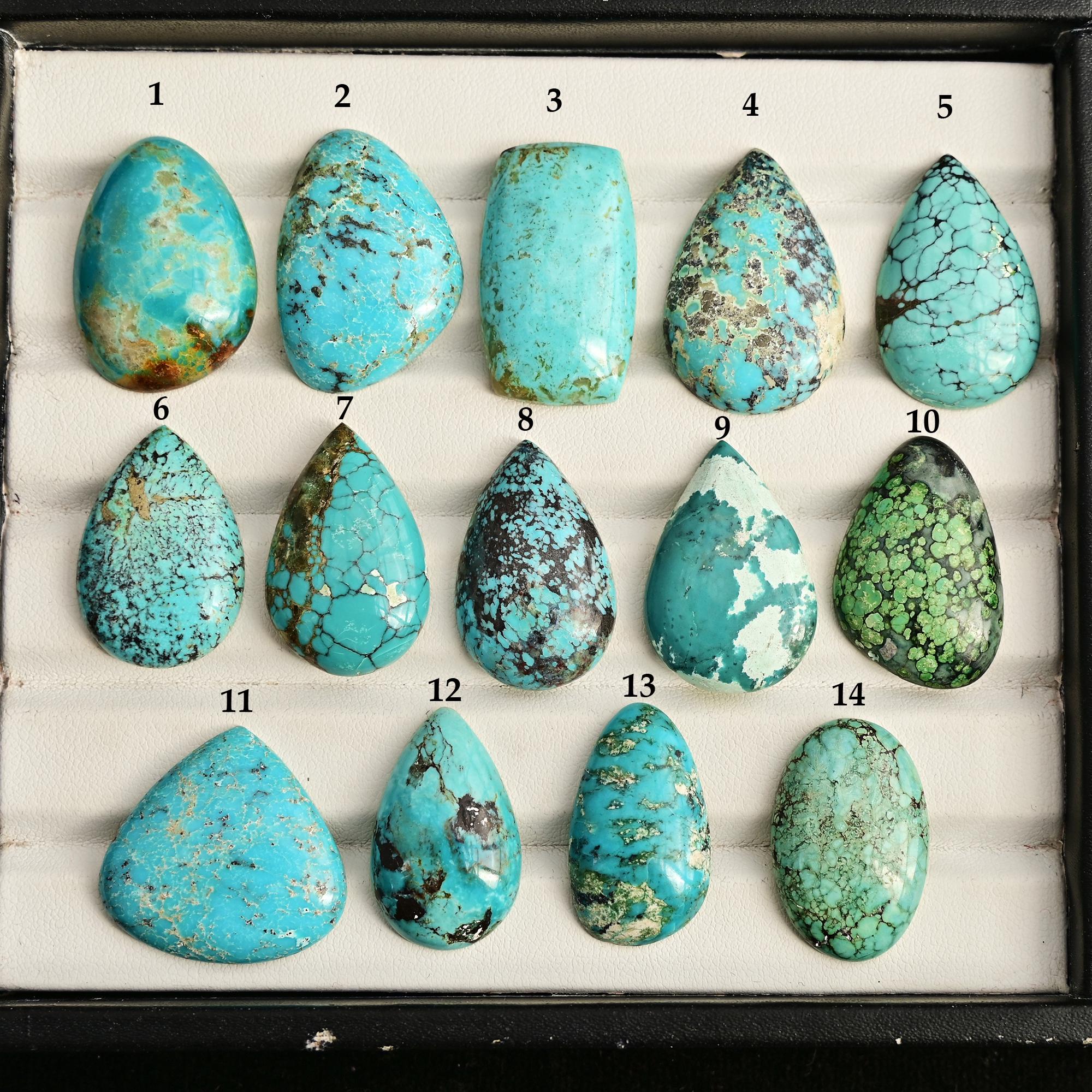 Tibetan Turquoise Cabochon: Turquoise Natural Flatback Loose Gemstones ...