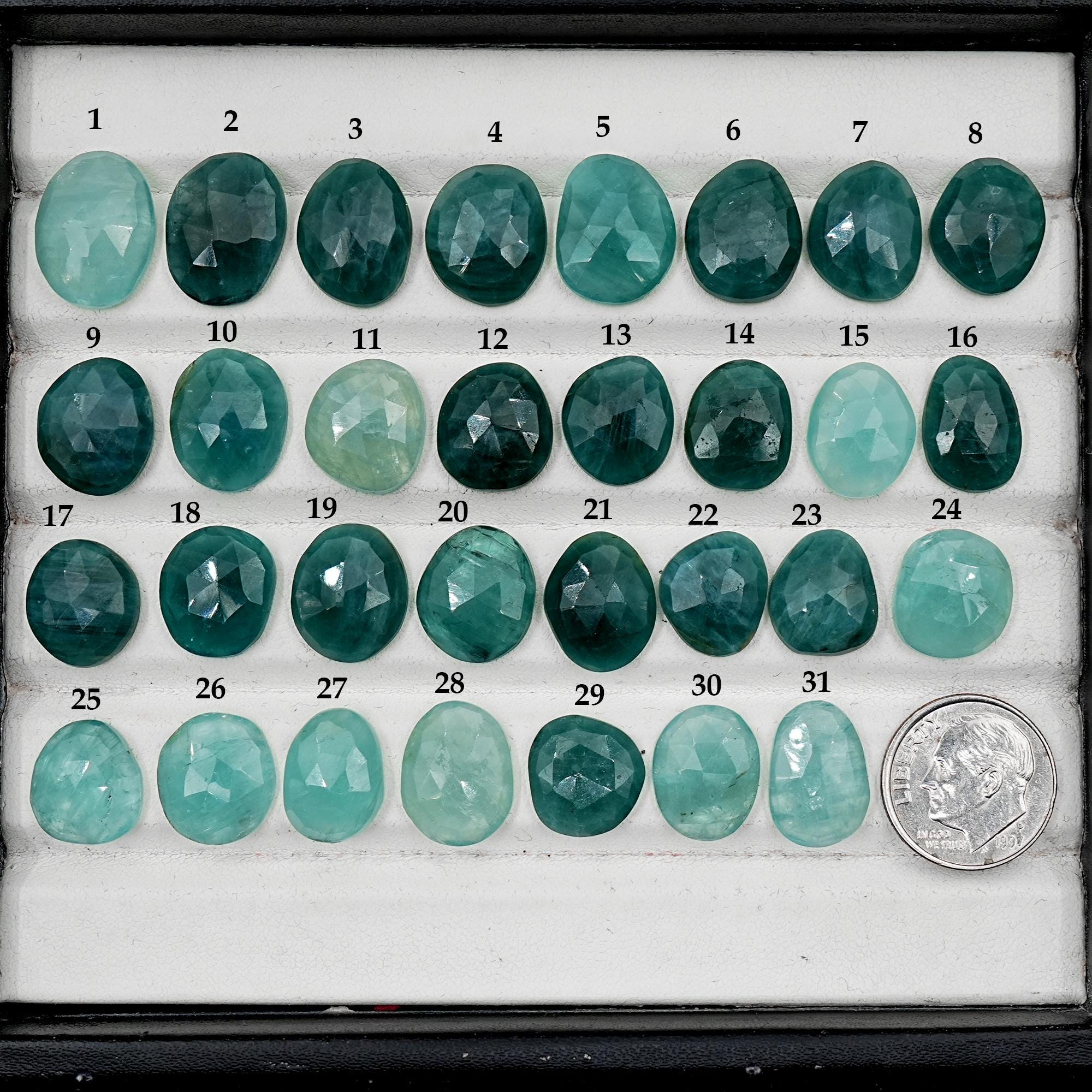 Natural Grandidierite Rose Cut Cabochon Flat Back Loose Gemstones for ...