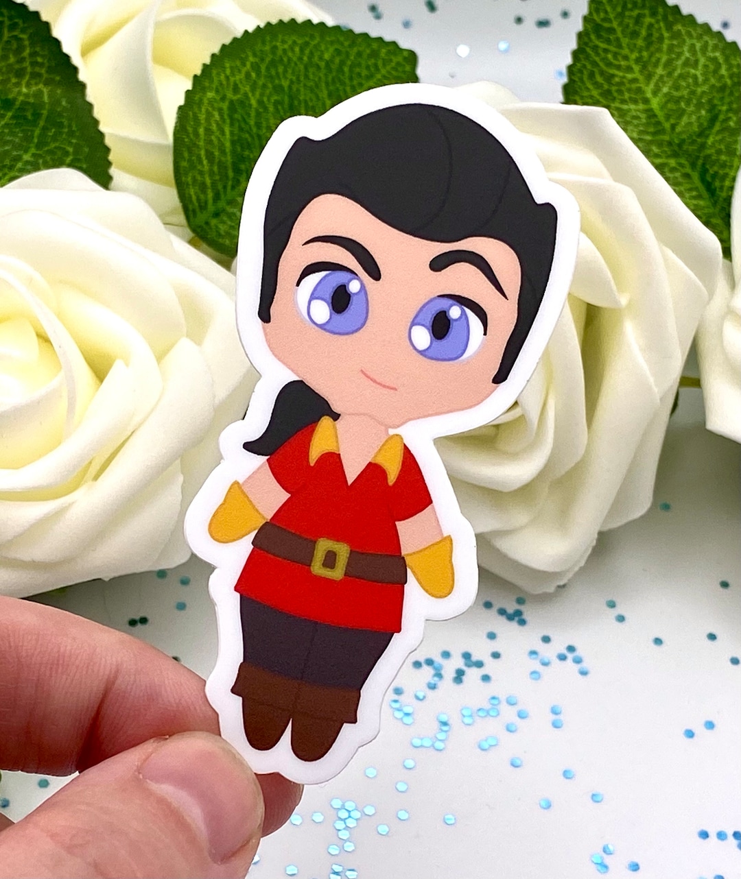 Cute Chibi Gaston Vinyl Sticker - Etsy
