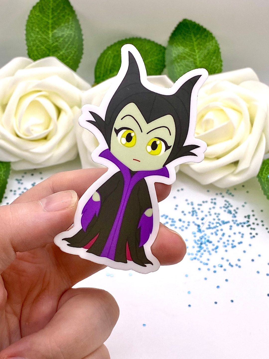 Cute Chibi Maleficent Vinyl Sticker - Etsy