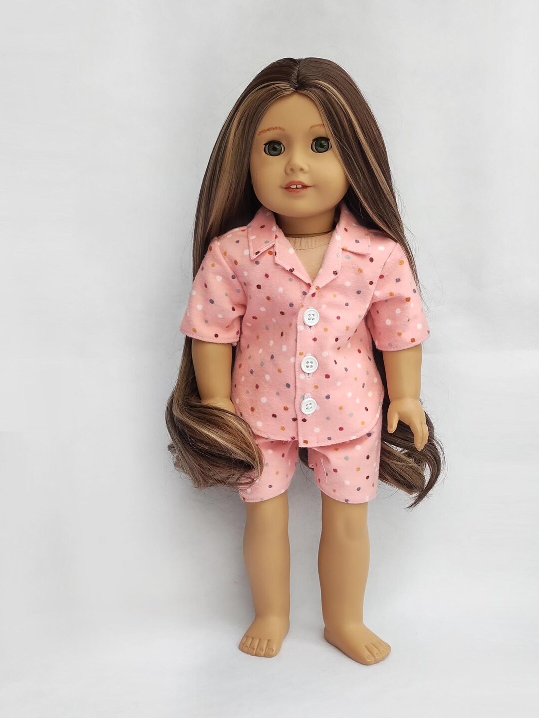 Pink With Polka Dots Pajamas for 18in Dolls - Etsy