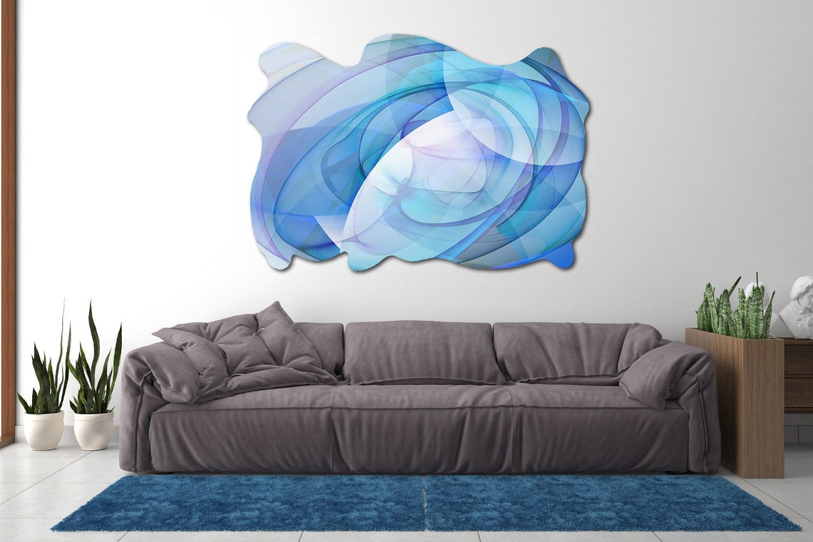Sky Blue | High Gloss Acrylic | Abstract Art | Wall Art - Etsy