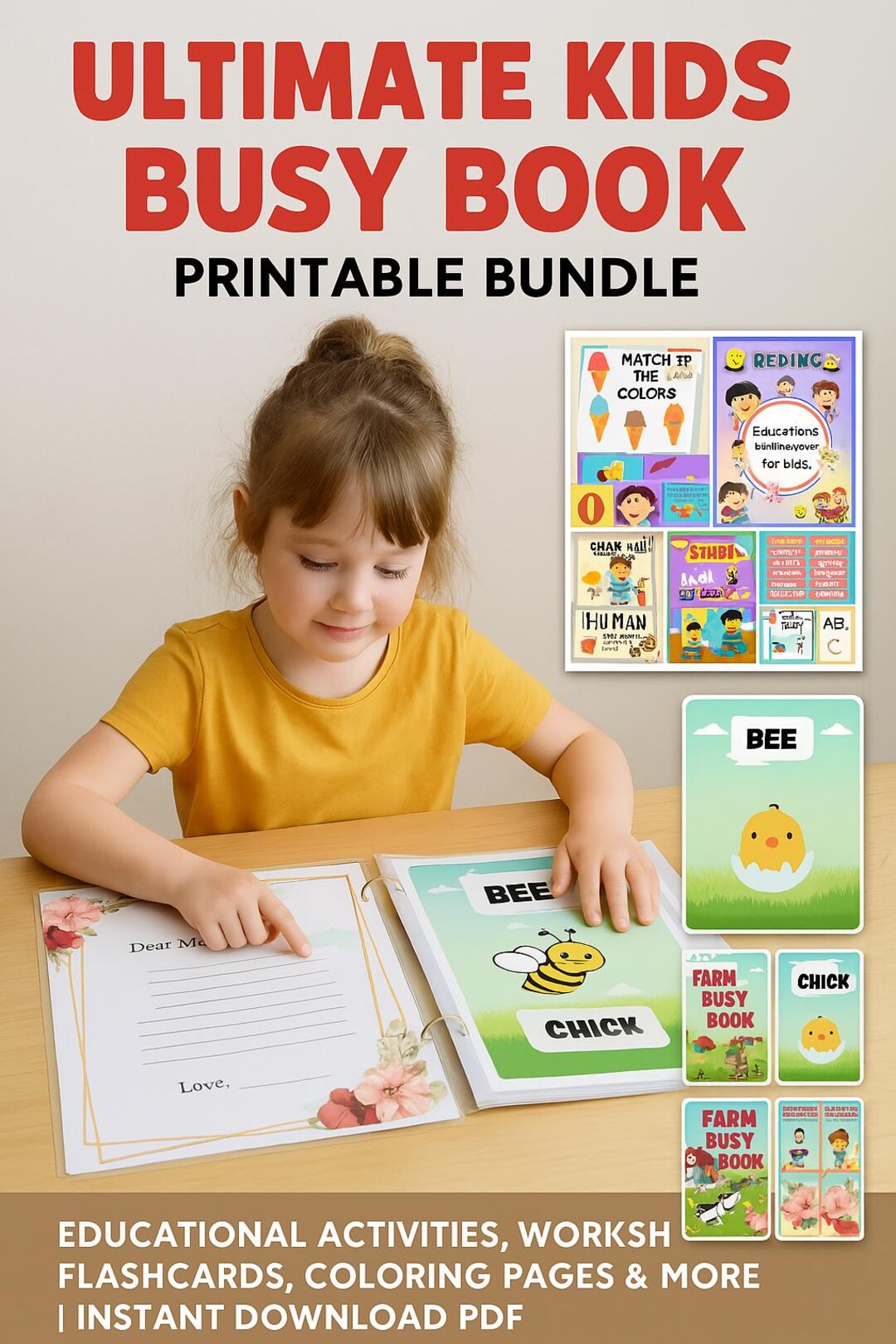 Ultimate Kids Busy Book Printable Bundle | Educational Activities ...