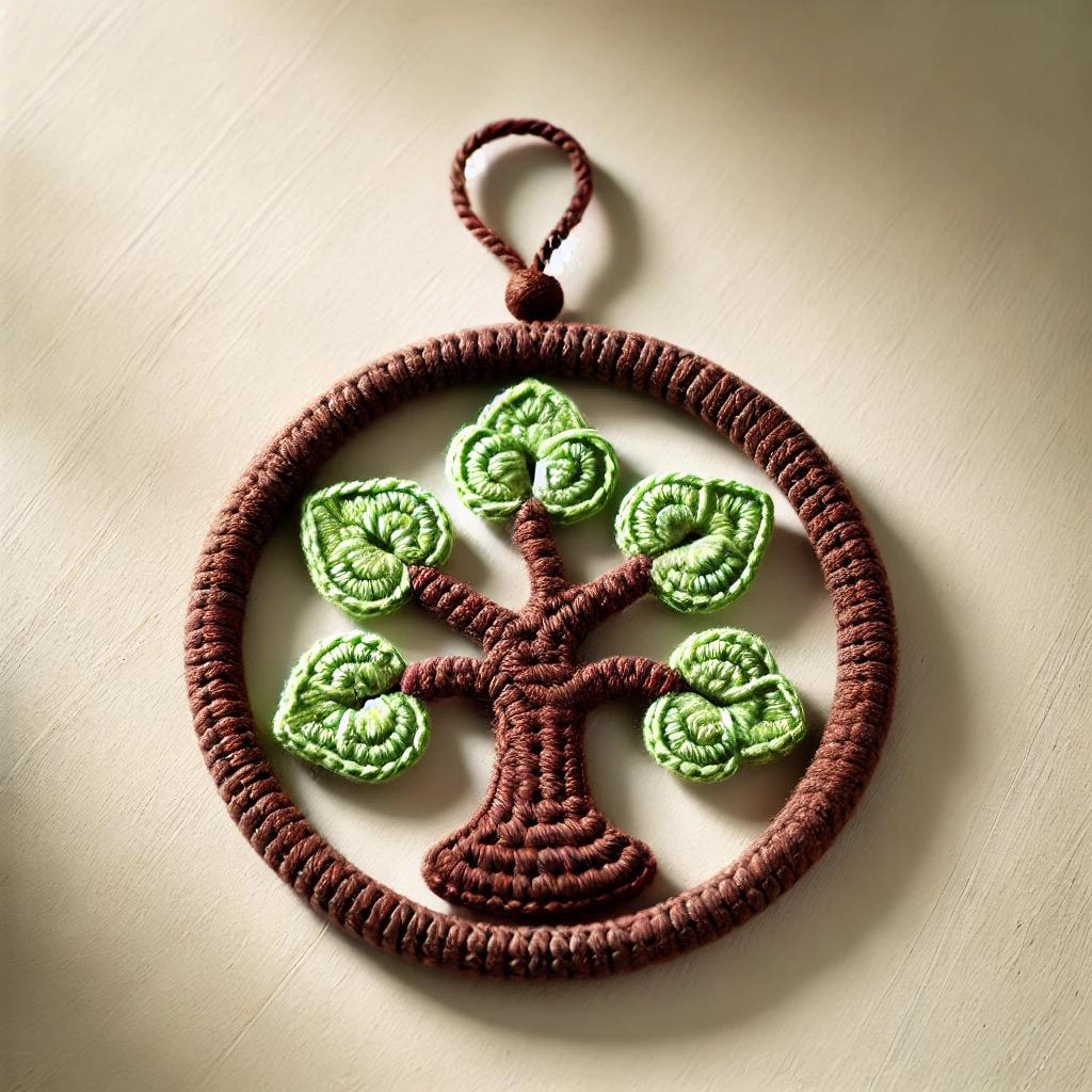 Crochet Bodhi Tree Pattern - Meditative Home Decor With Frame, Leaves ...