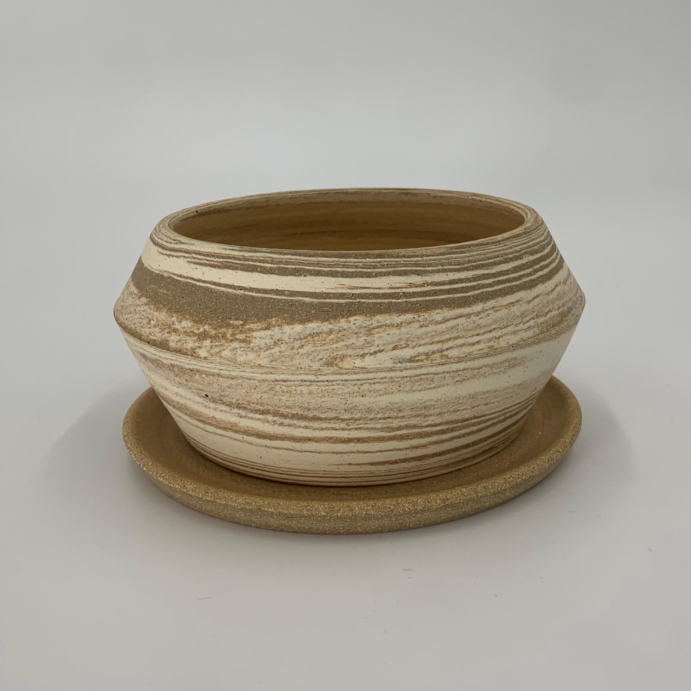 Raw Brown & White Marbled Clay Planters - Etsy
