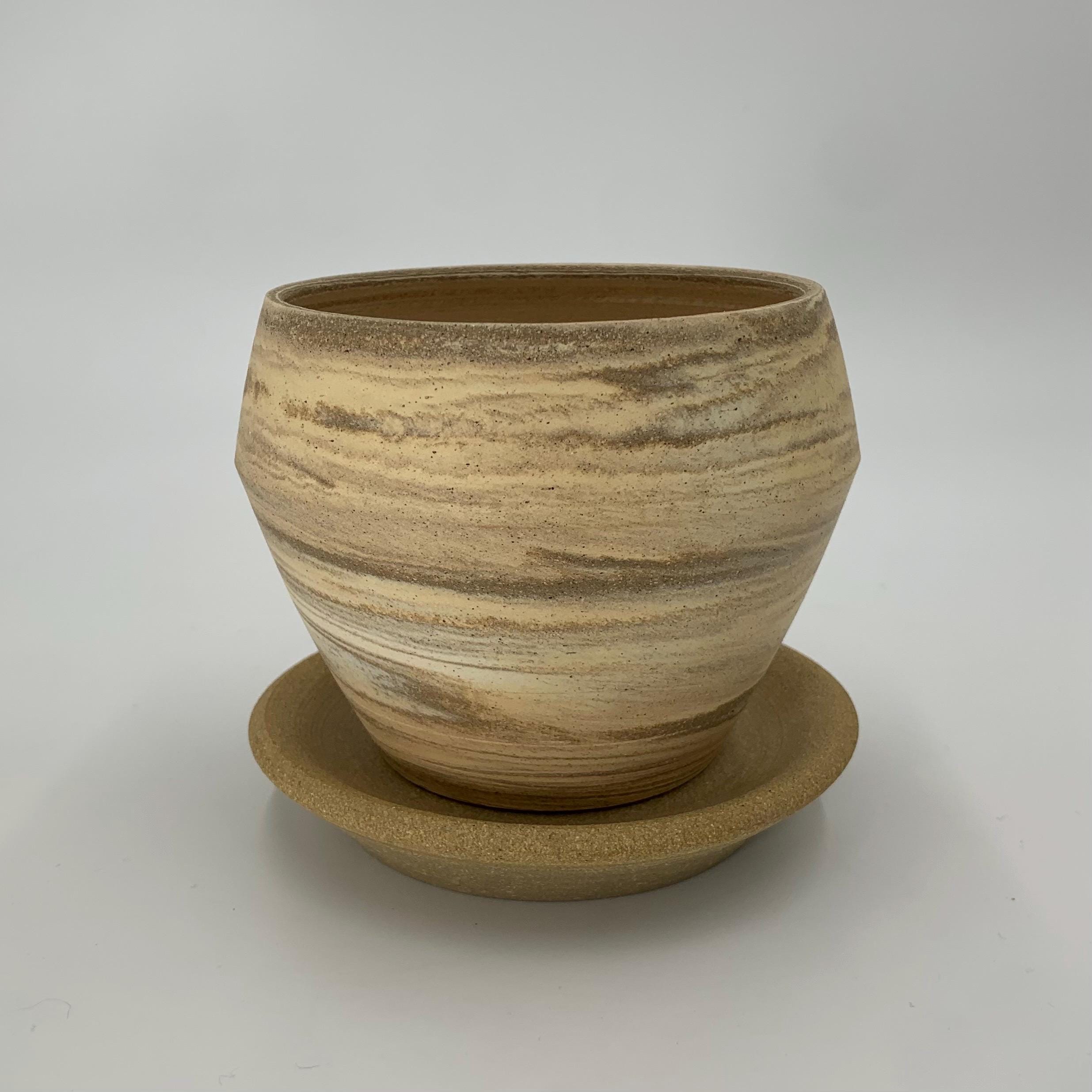 Raw Brown & White Marbled Clay Planters - Etsy