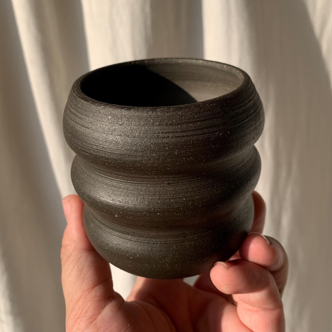 Raw Black Clay Planters - Etsy