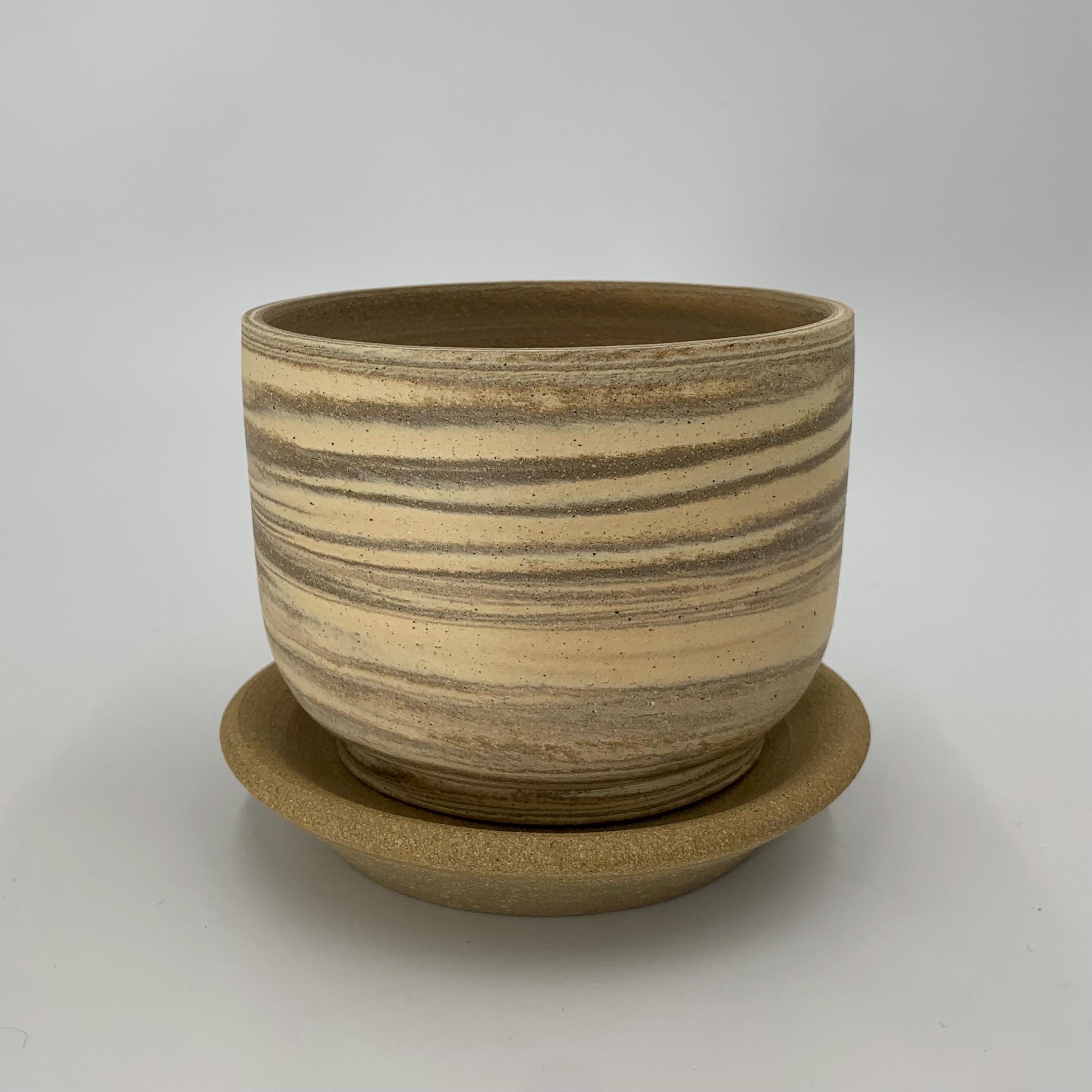 Raw Brown & White Marbled Clay Planters - Etsy