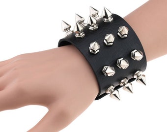 Studded Punk Bracelet - Etsy
